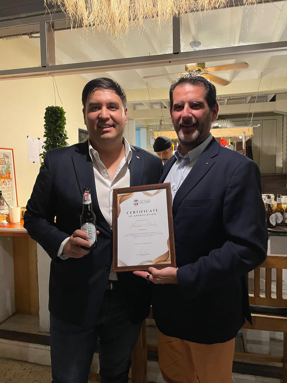 [PPR] TICC welcomes Mr. Franco Thedy for Menabrea Beer Launching | Thai-Italian Chamber of Commerce